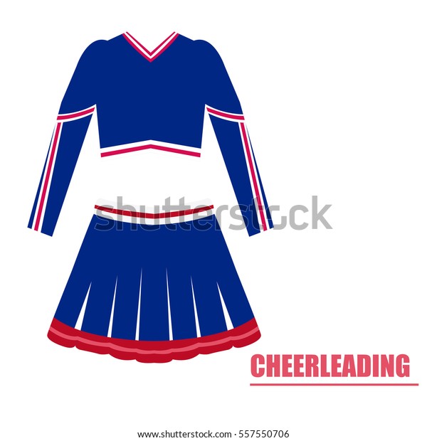 Isolated Cheerleading Uniform On White Background Stock Vector (Royalty ...