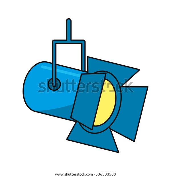 Isolated Cinema Stage Reflectors Design Stock Vector (Royalty Free ...