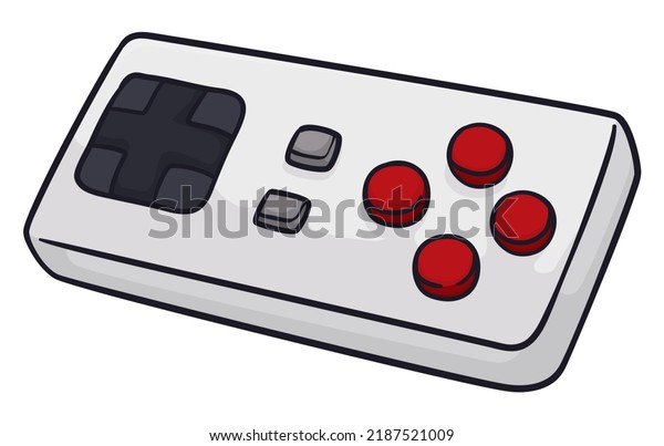 Isolated Classic Video Game Controller Traditional Stock Vector ...
