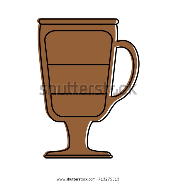 Isolated Coffee Glass Design Stock Vector (Royalty Free) 713275513 ...