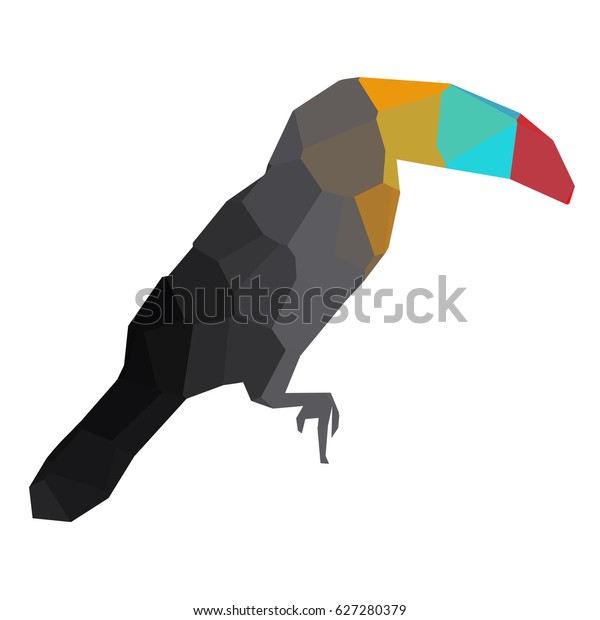 Isolated Colored Low Poly Toucan Vector Stock Vector (Royalty Free ...