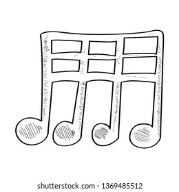 Isolated Comic Musical Note Sketch Vector Stock Vector (Royalty Free ...