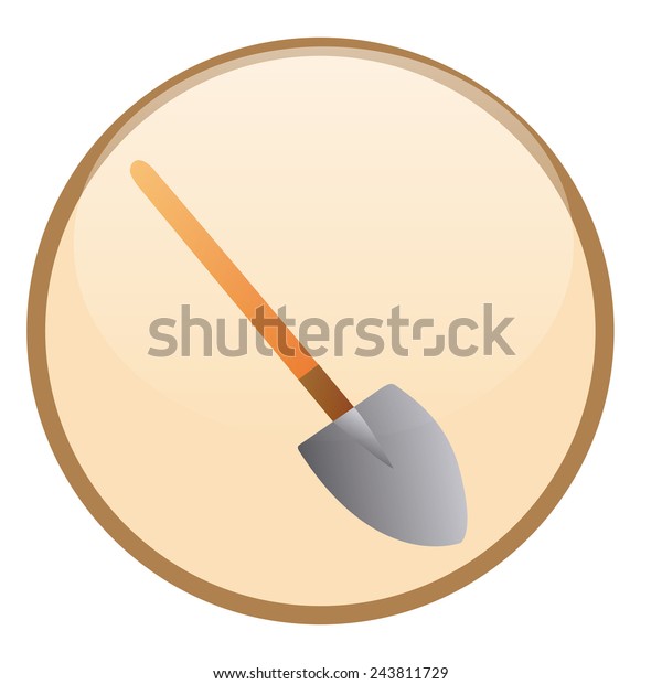 Isolated Construction Label Shovel Icon Stock Vector (Royalty Free ...