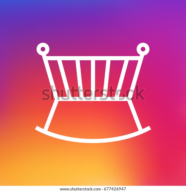 Isolated Cot Outline Symbol On Clean Stock Vector (Royalty Free ...
