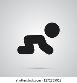 Isolated Crawling Kid Icon Symbol On Stock Vector (Royalty Free) 1272235012