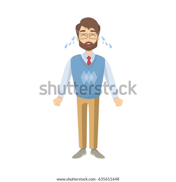 Isolated Crying Teacher Tears On Whit Stock Vector (Royalty Free ...