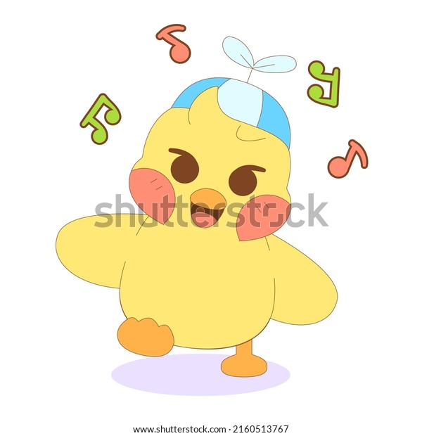 Isolated Cute Happy Chick Cartoon Character Stock Vector (Royalty Free ...