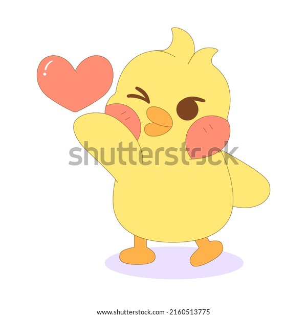 Isolated Cute Happy Chick Cartoon Character Stock Vector (Royalty Free ...
