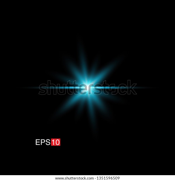 Isolated Cyan Rays Lens Flare Sun Stock Vector (Royalty Free ...