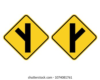 Isolated Direction Side Road On Right Stock Vector (Royalty Free ...