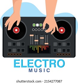 Isolated Dj Electro Music Vector Illustration Stock Vector (Royalty ...