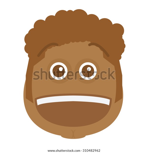 Isolated Facial Expression On White Background Stock Vector (Royalty ...