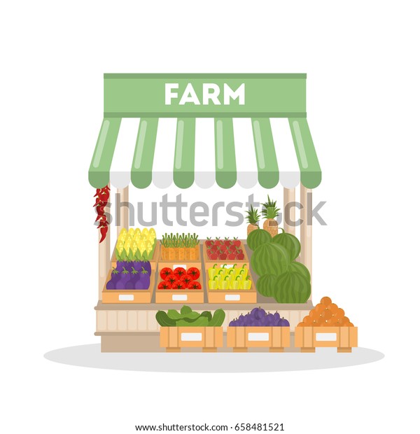 Isolated Farm Shop Stock Vector (Royalty Free) 658481521 | Shutterstock