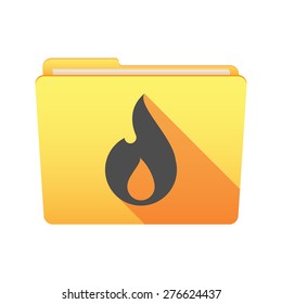 Isolated File Folder Icon Flame Stock Vector (Royalty Free) 276624437 ...
