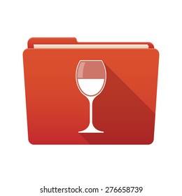 Isolated File Folder Icon Glass Wine Stock Vector (Royalty Free) 276658739
