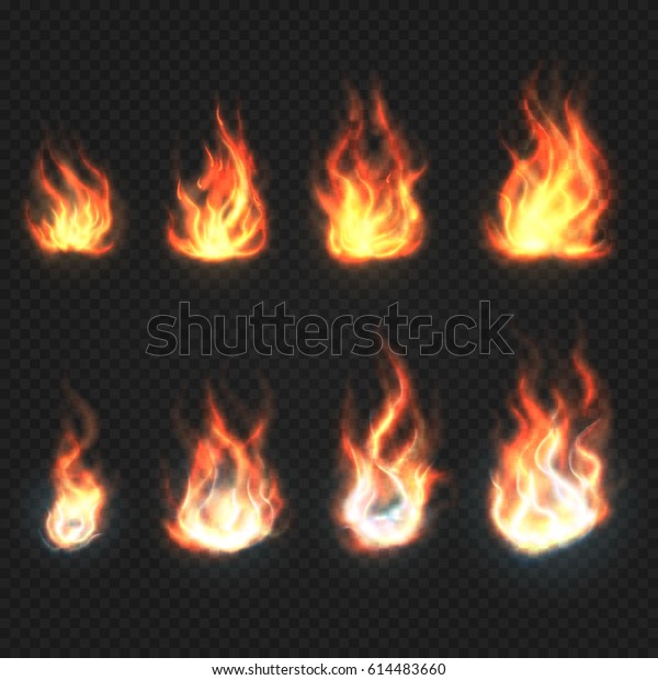 Isolated Fire Flames Power Energy Symbols Stock Vector (Royalty Free ...