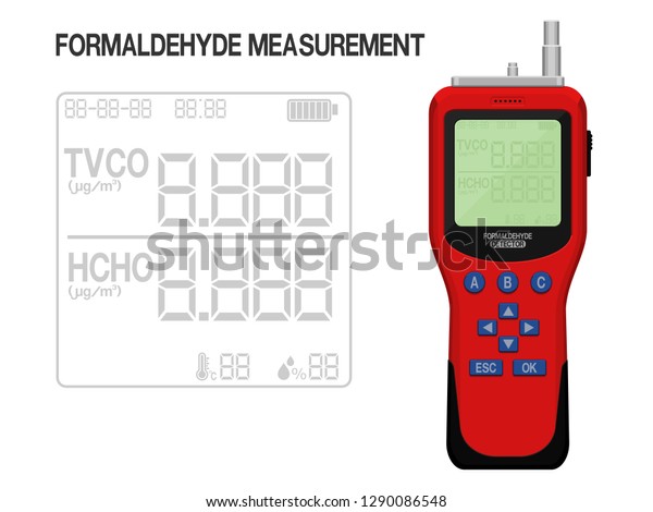 Isolated Formaldehyde Detector On Transparent Background: เวกเตอร์สต็อก ...