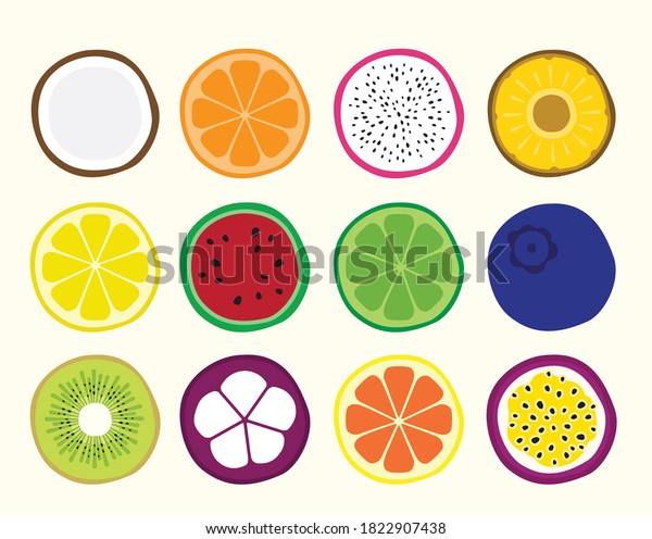 97.230 Fruit cross section: immagini, foto stock e grafica vettoriale ...