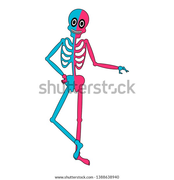 Isolated Happy Human Skeleton Cartoon Image Stock Vector (Royalty Free ...