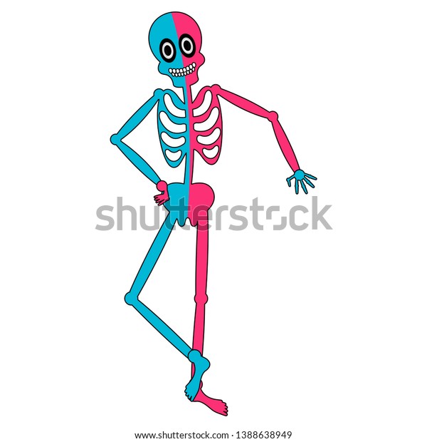 Isolated Happy Human Skeleton Cartoon Image Stock Vector (Royalty Free ...