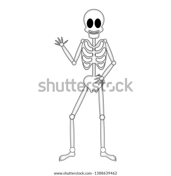 Isolated Happy Human Skeleton Cartoon Image Stock Vector (Royalty Free ...