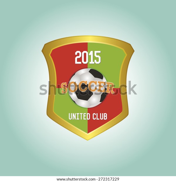 Isolated Heraldry Shield Soccer Ball Text Stock Vector (Royalty Free ...