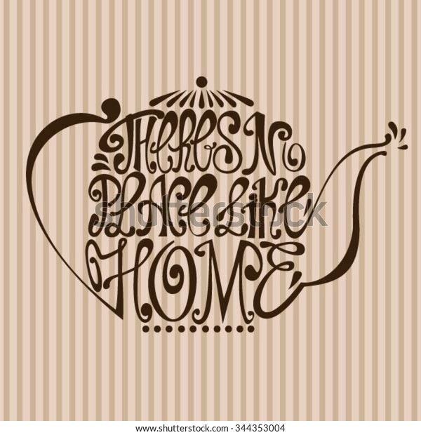 Isolated Icon Kettle Made Words Teapot Stock Vector (Royalty Free ...