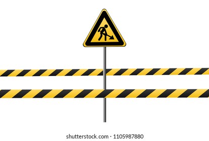 Isolated Lines Insulation Realistic Warning Tapes Stock Vector (Royalty ...