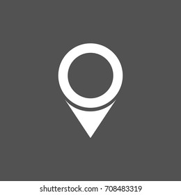 Isolated Location Icon Maps On Dark Stock Vector (Royalty Free ...