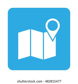 Isolated Location Icon On White Background Stock Vector (Royalty Free ...