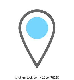 Isolated Location Icon Positioning Sign Map Stock Vector (Royalty Free ...