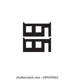 Isolated Modular House Icon Symbol On Stock Vector (Royalty Free) 724595950