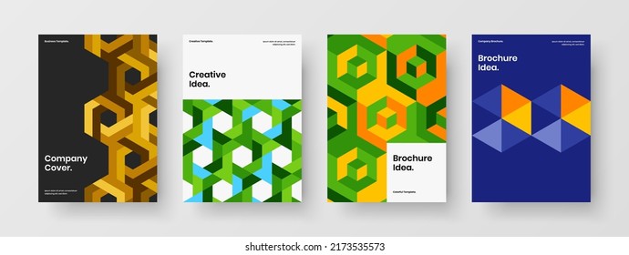 Isolated Mosaic Tiles Leaflet Concept Collection Stock Vector (Royalty ...