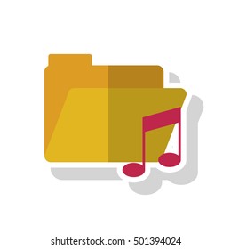 Isolated Music Note File Design Stock Vector (Royalty Free) 501394024 ...