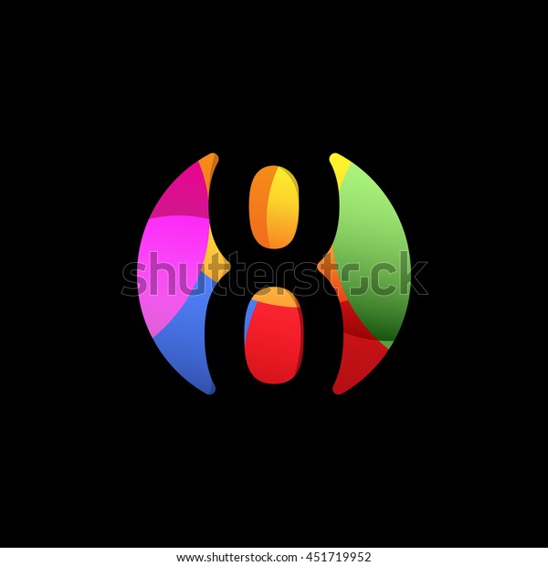 Isolated Number 8 Colorful Circle On Stock Vector (Royalty Free) 451719952