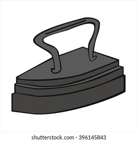 Isolated Old Iron Iron Cartoon Vector Stock Vector (Royalty Free ...