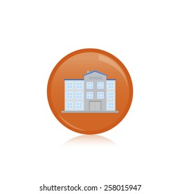 Isolated Orange Label Colored Residential Building Stock Vector ...