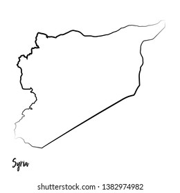 Outline Vector Map Syria Simple Syria Stock Vector (Royalty Free) 314378243