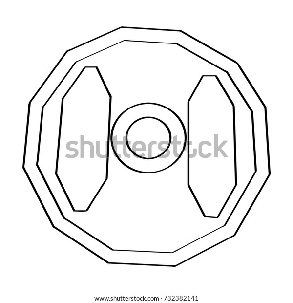 Isolated Outline Weight Vector Illustration Stock Vector (Royalty Free ...