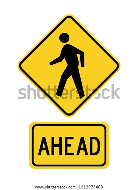 Isolated Pedestrian Human Cross Walk Sign Stock Vector (Royalty Free ...