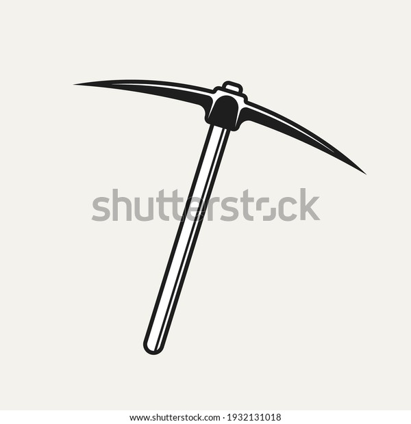 Isolated Pickax Vintage Icon Template Vector Stock Vector (Royalty Free ...