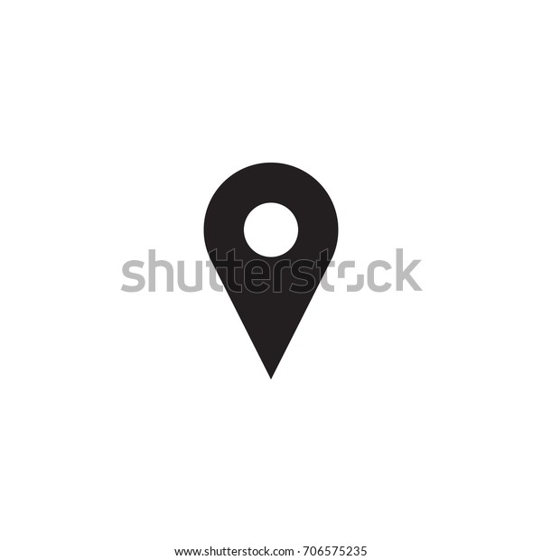 Isolated Pinpoint Icon Symbol On Clean Stock Vector (Royalty Free ...