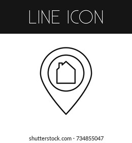 Isolated Pinpoint Outline Location Vector Element Stock Vector (Royalty ...