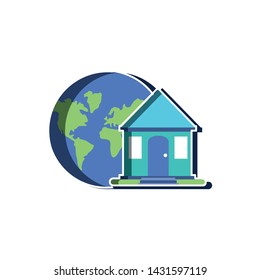Isolated Planet House Design Stock Vector (Royalty Free) 1431597119 ...