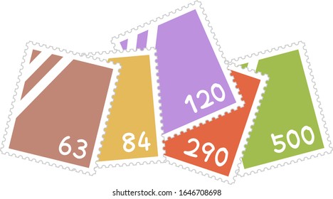 Isolated Postage Stamp Illustration Material Stock Vector (Royalty Free ...