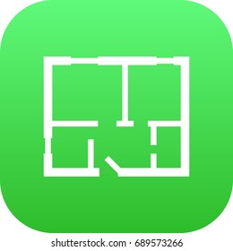 Floor Plan Icon Logo Vector Illustration: เวกเตอร์สต็อก (ปลอดค่า ...