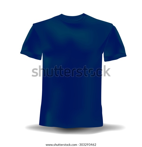 Isolated Realistic Navy Blue Template Tshirts Stock Vector (Royalty ...