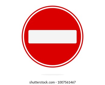 Isolated Red Circle No Entry Blank Stock Vector (Royalty Free) 1007561467