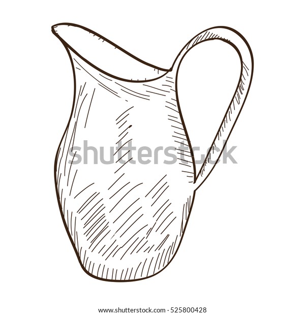 Isolated Retro Hand Drawn Pitcher Vector Stock Vector (Royalty Free ...