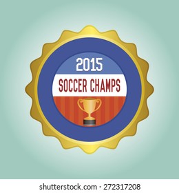 Isolated Round Label Text Trophy Vector Stock Vector (Royalty Free ...